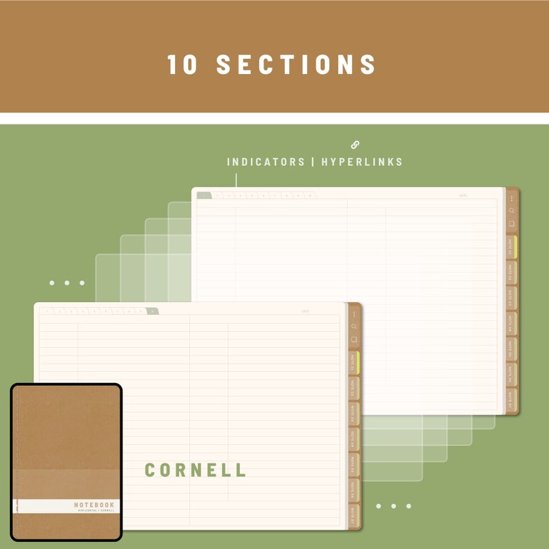 NOTEBOOK Landscape 5 Digital Notebooks Bundle Goodnotes - Etsy