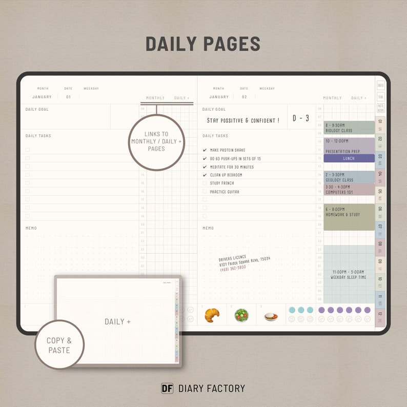 ACHIEVE – Undated Digital Diary PDF –lifetime Usage -for Goodnote ...