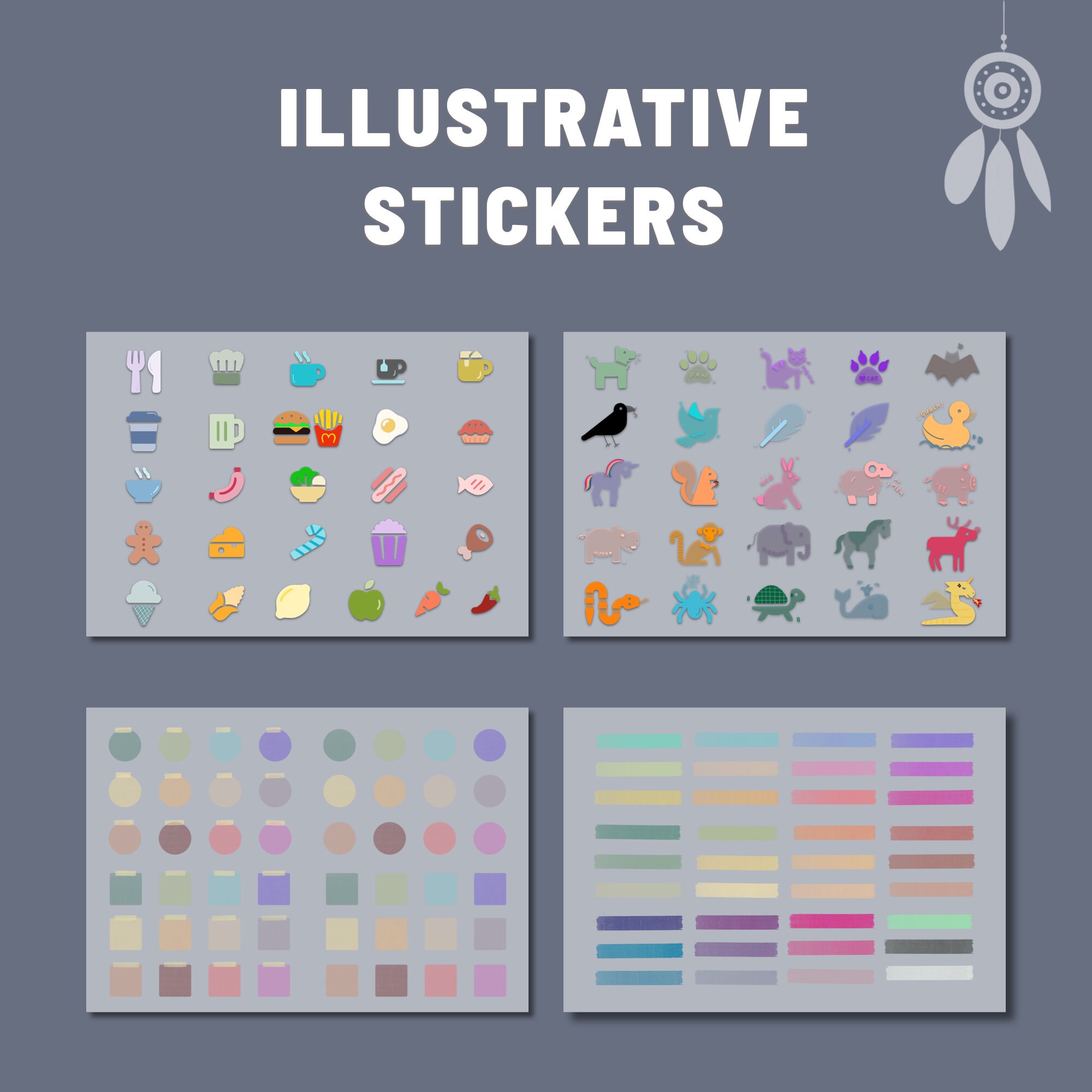 STICKER BOOK - 1000+ Pre_cropped Digital Stickers-transparent PNG ...