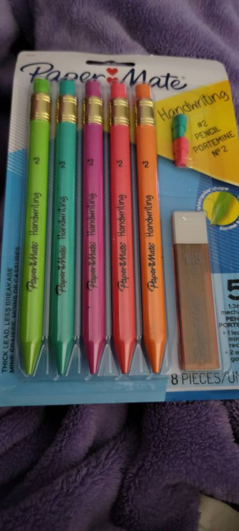 Lot of 5 Glittered Papermate Handwriting Pencils - Etsy