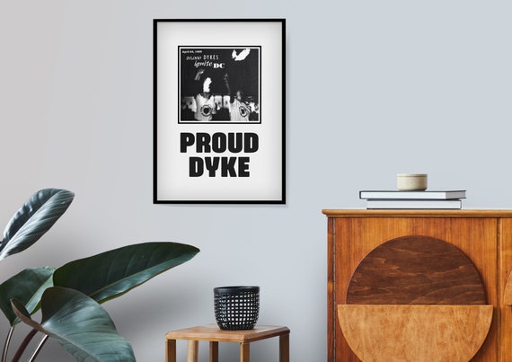 Proud Dyke Retro Poster 70s 80s Wall Art DIY Digital - Etsy
