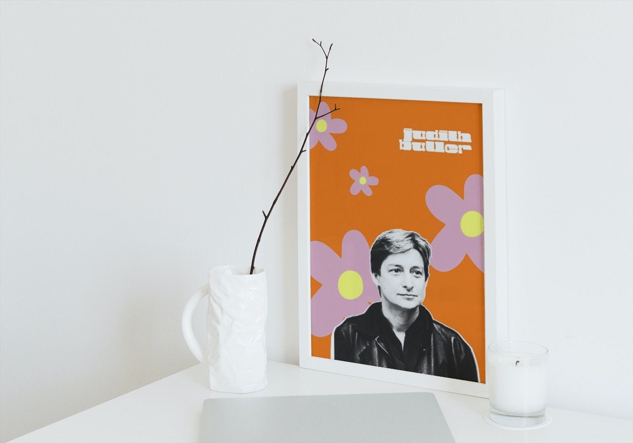 Judith Butler Portrait · Feminist Icon · Retro Poster · Queer Theory ...