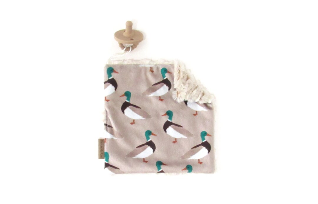 Mallard Duck Binky Blanket, Mallard Pacifier Clip, Pacifier Holder ...