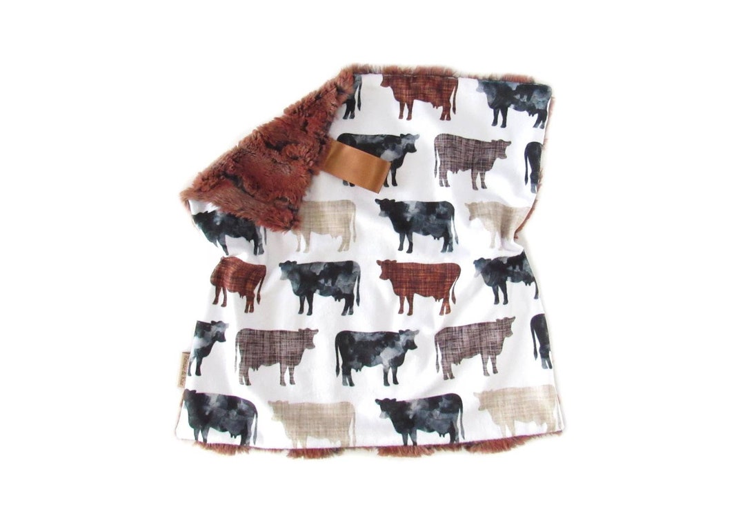 Soft Cow Baby Lovey, Cow Lovey, Farm Baby Shower, Farm Nursery, Cows ...