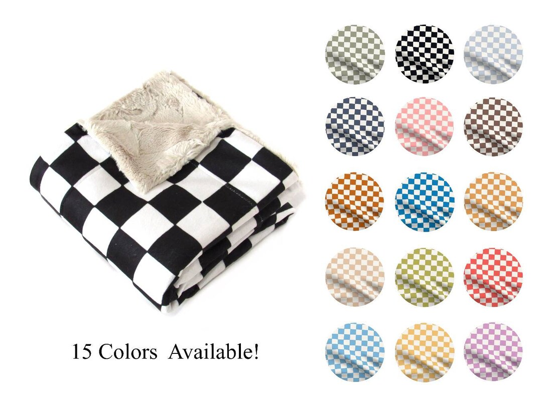 The SOFTEST Checkered Baby Blanket, Retro Checks Blanket, Flag ...