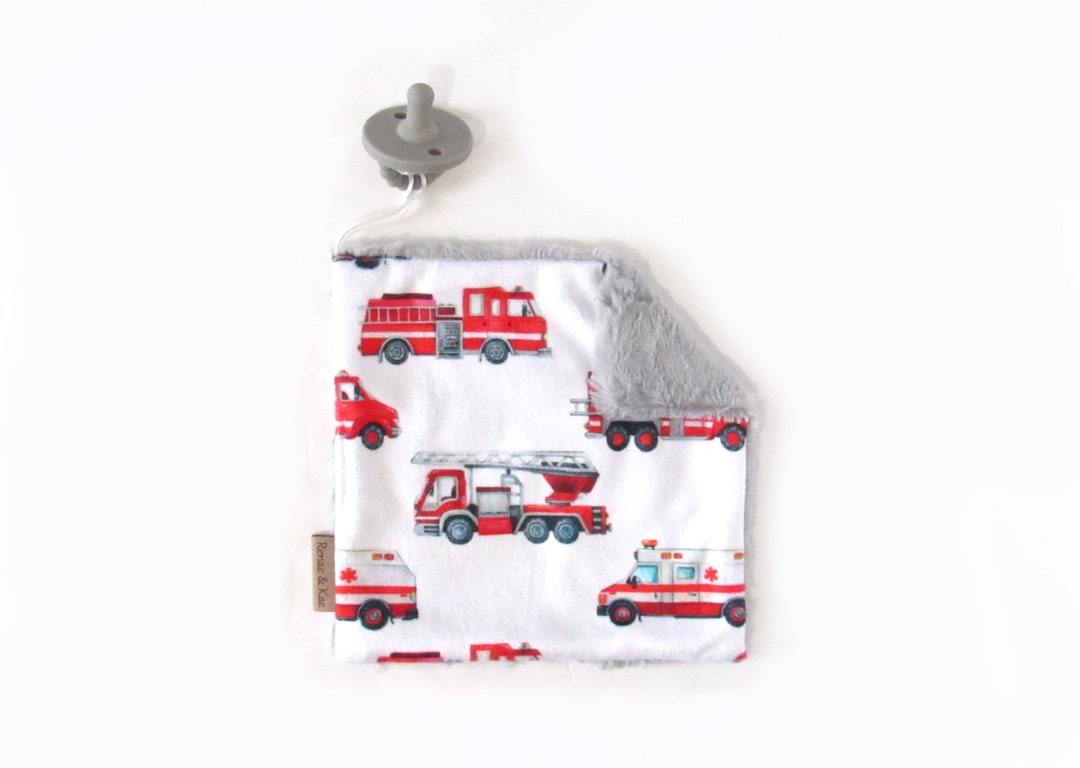 Fire Trucks Binky Blanket, Emergency Vehicle Nursery, Paci Lovey, Fire ...