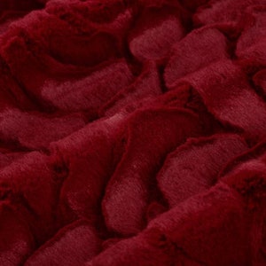 SOFT Red Throw Blanket - Embossed Roses, Red Faux Fur Throw, Adult ...