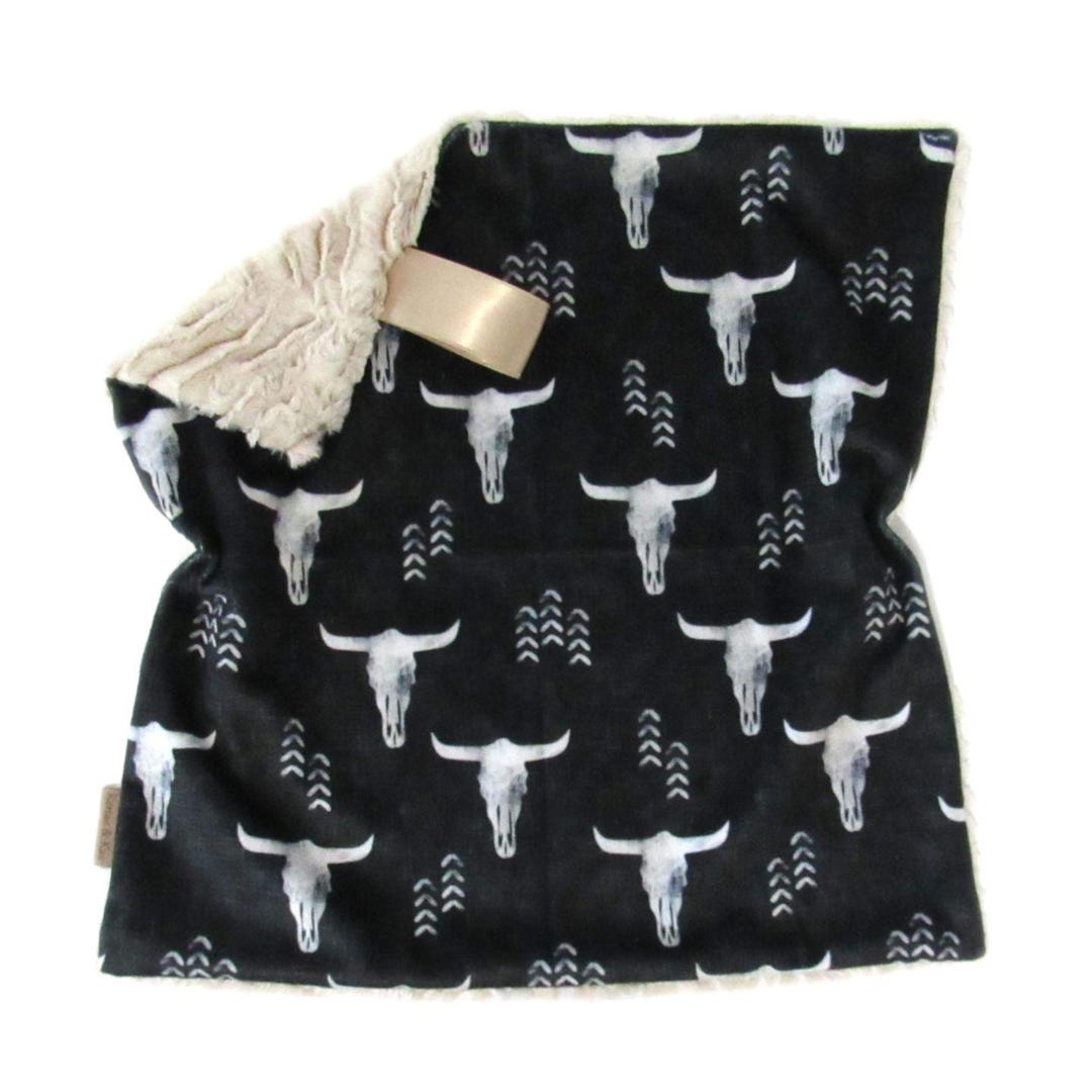 Longhorn Skulls Baby Lovey, Soft Baby Boy Lovey, Small Security Blanket ...