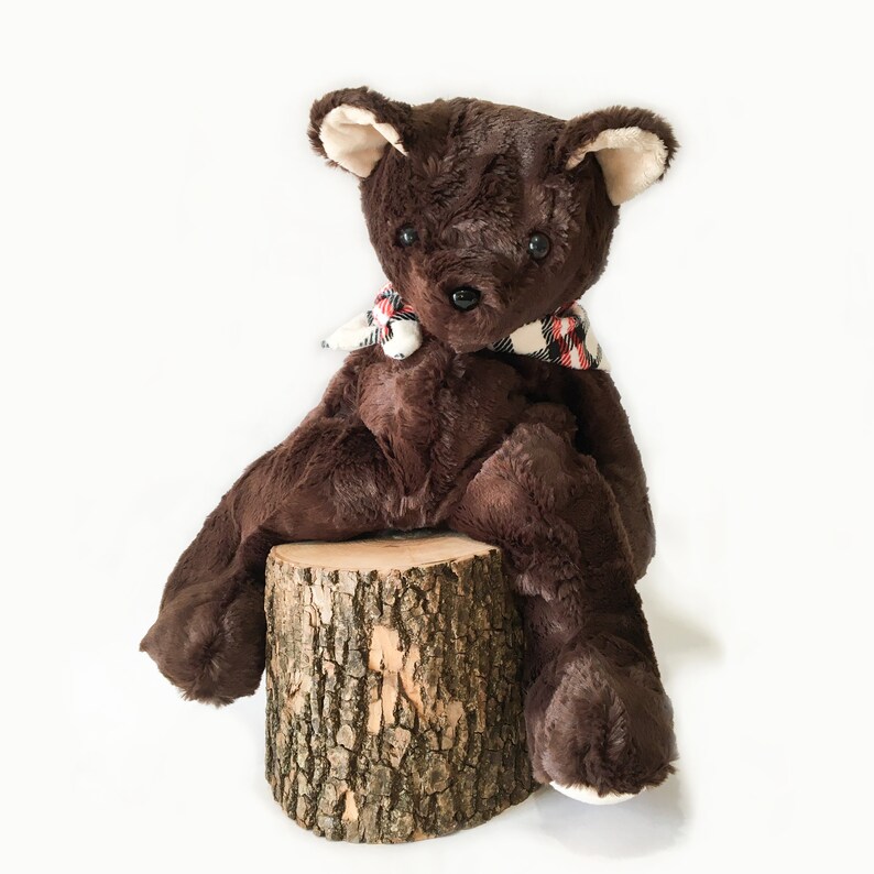 Plaid Bear Bear Cub Stuffed Animal Brown Bear 16 - Etsy