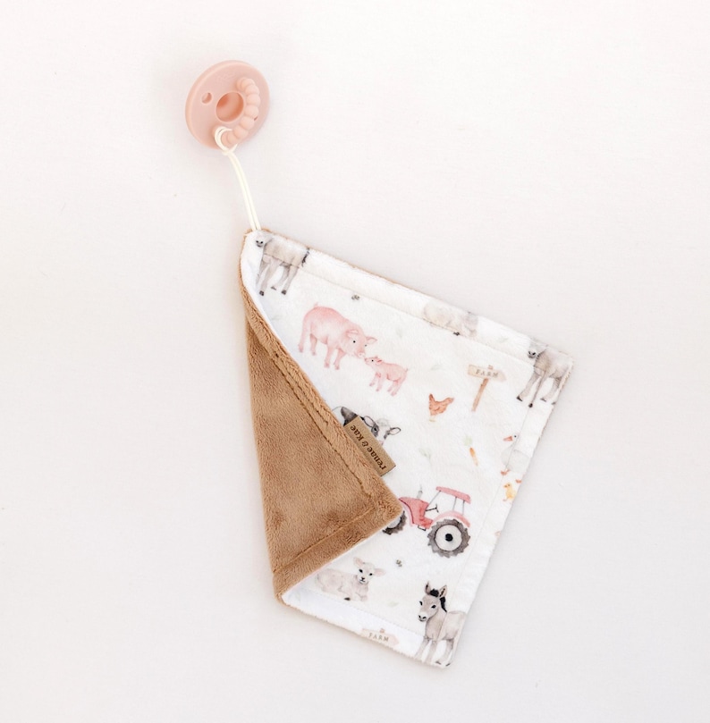 Personalized Pacifier Lovey With Name, Farm Binky Lovey Blanket ...
