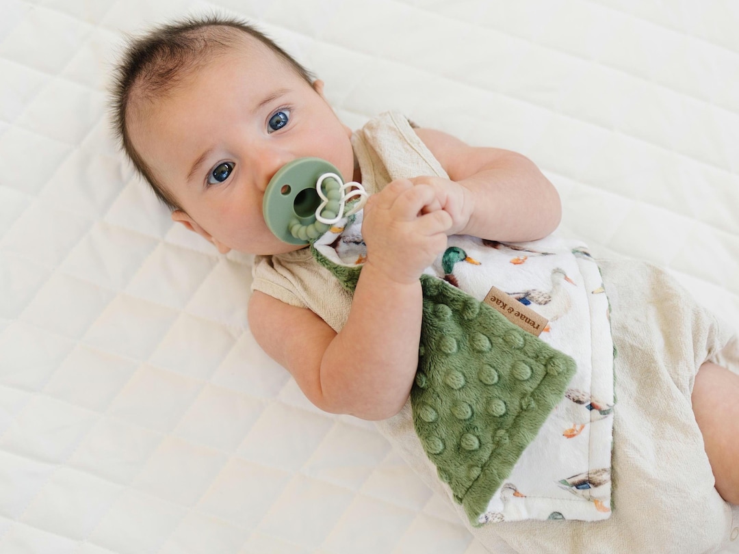 Mallard Duck Pacifier Clip Personalized, Pacifier Holder Lovey With ...
