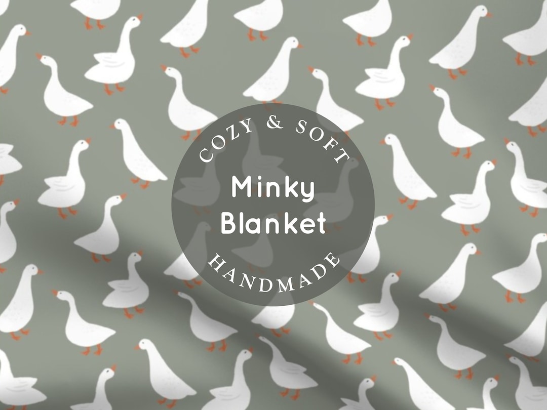 SOFT Sage Goose Blanket - Baby, Child, Adult Blanket, Farm Minky ...