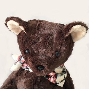 Plaid Bear, Bear Cub, Stuffed Animal, Brown Bear, 16", Minky Toy ...