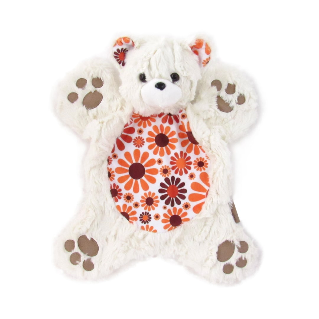 Bear Rug Lovey, Snuggle Blankie, Plush Pacifier Holder, Polar Teddy ...