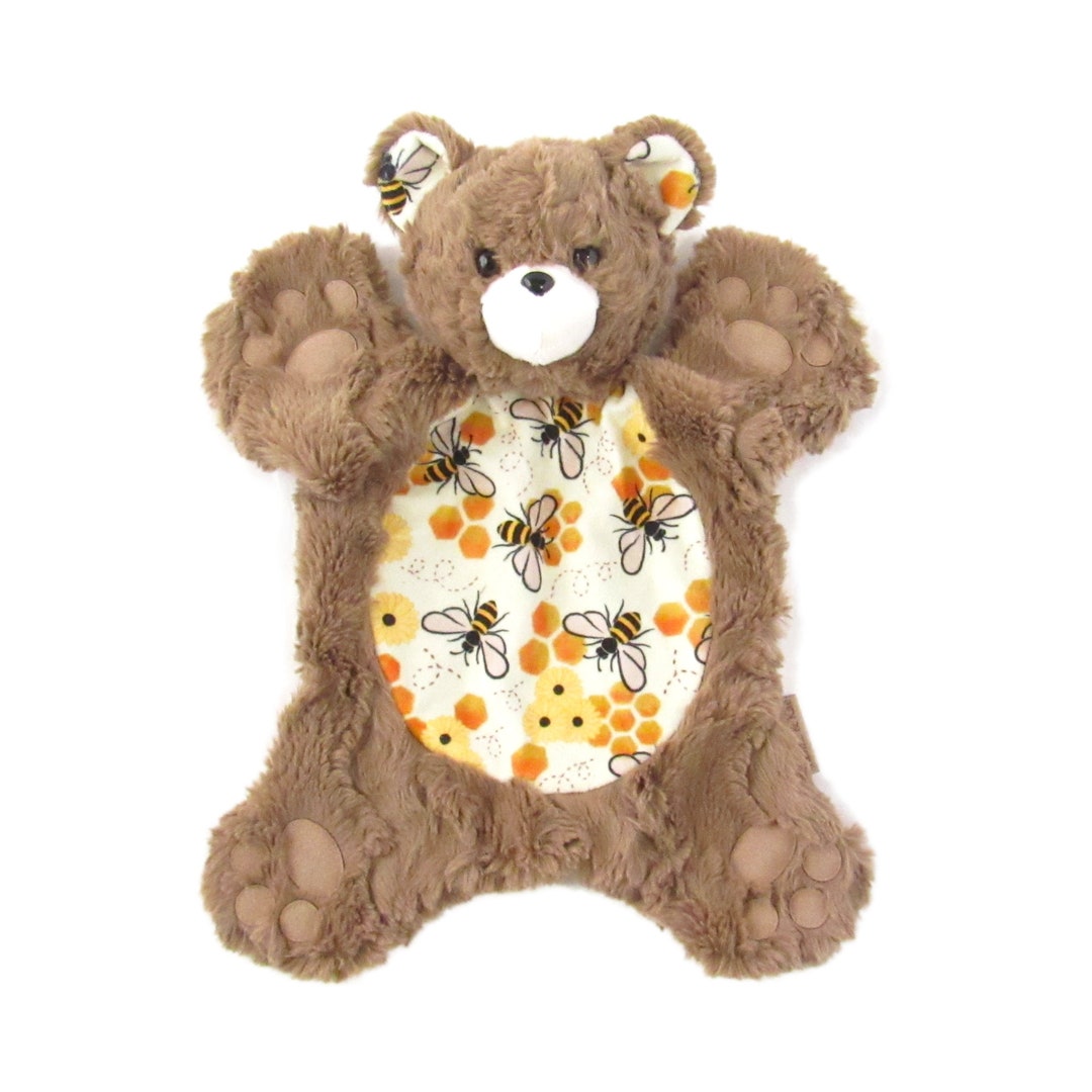 Honey Bear Lovey, Bees Baby Decor, Cuddly Bear, Honeycomb Lovie, Honey ...