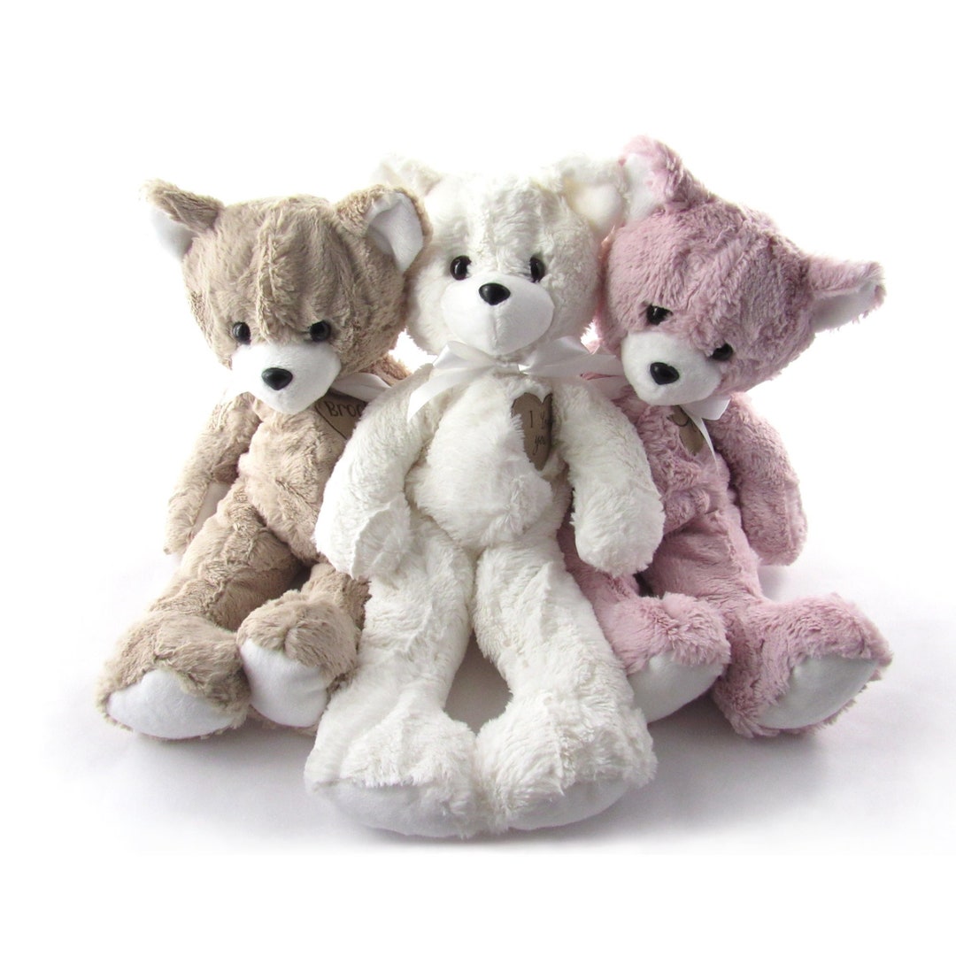 Personalized Teddy Bear, Minky Bear, Handmade Teddy Bear, Personalized ...