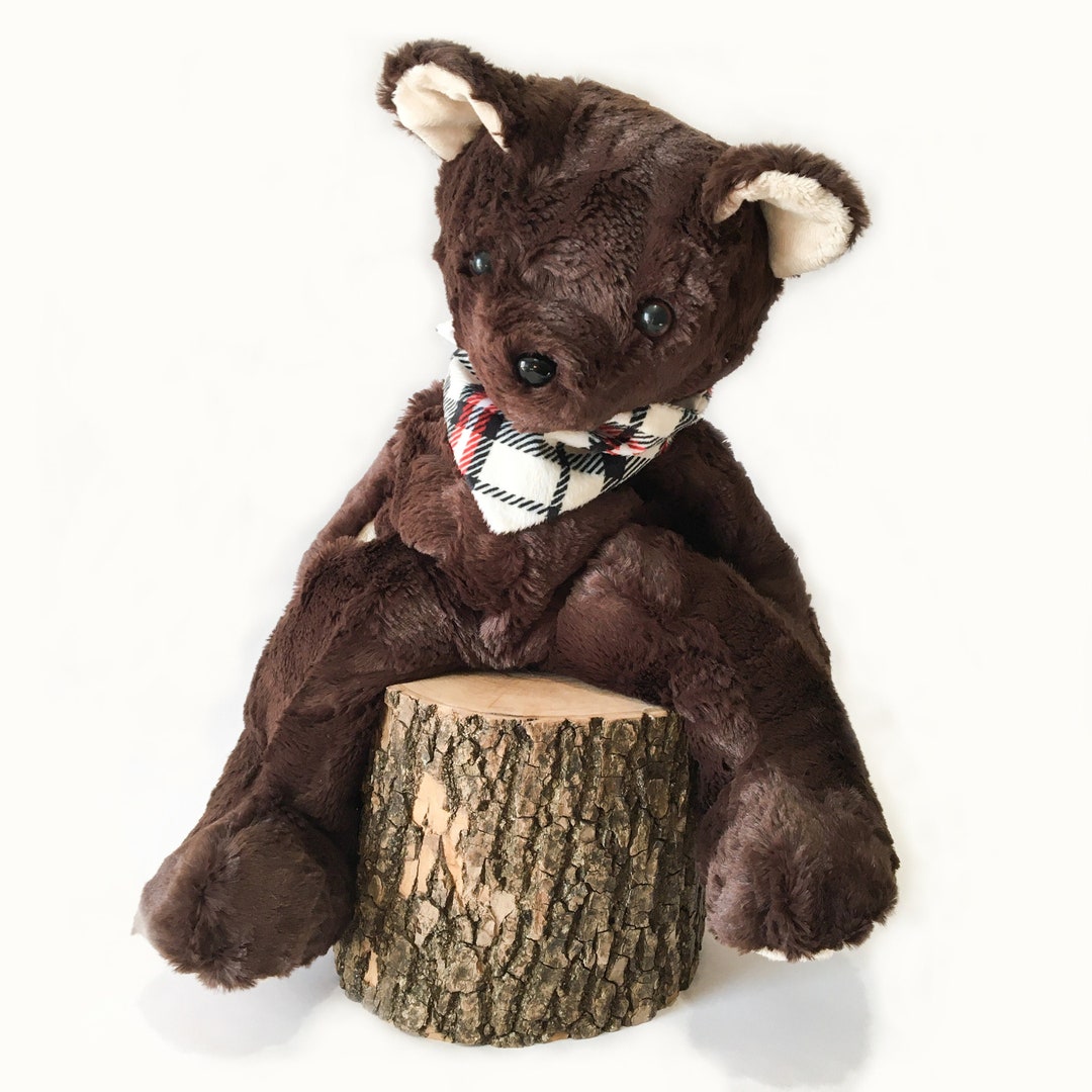 Plaid Bear Bear Cub Stuffed Animal Brown Bear 16 - Etsy