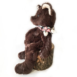 Plaid Bear, Bear Cub, Stuffed Animal, Brown Bear, 16", Minky Toy ...