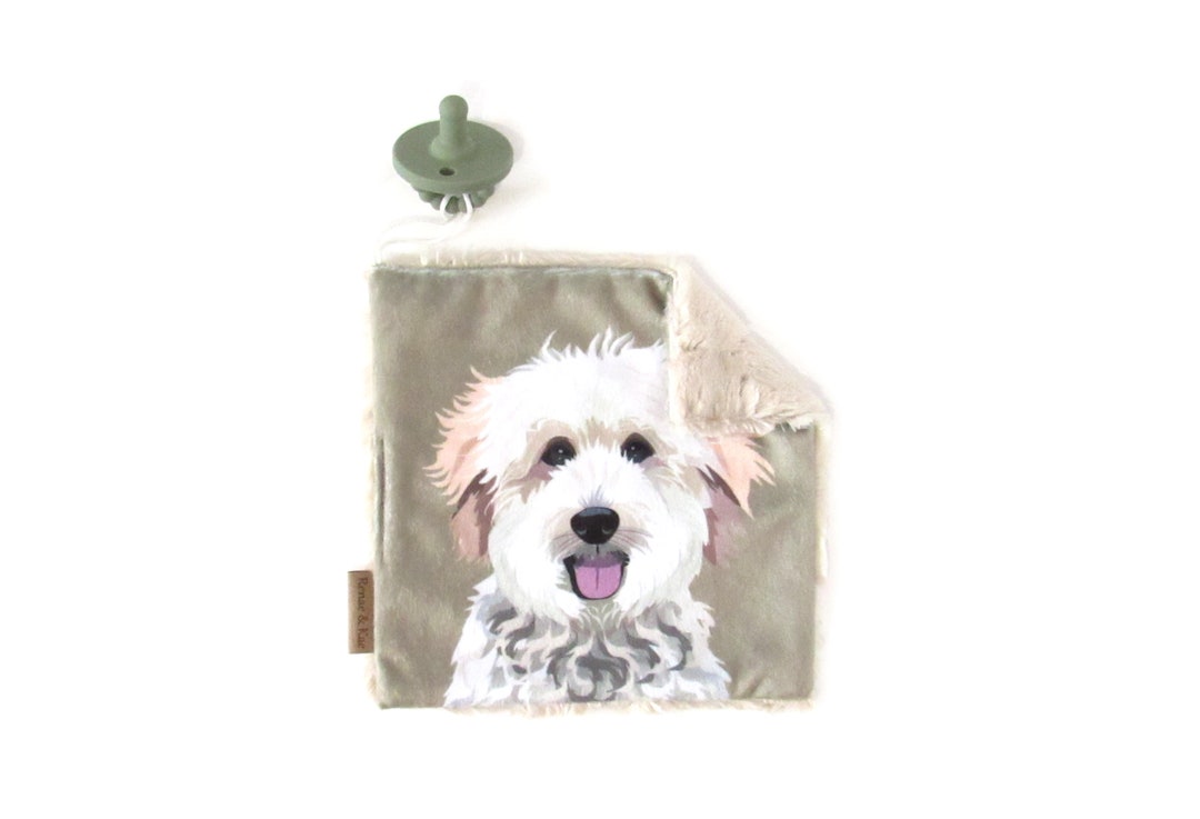 Golden Doodle Binky Blanket, Golden Doodle Dog, Soft Dog Pacifier ...