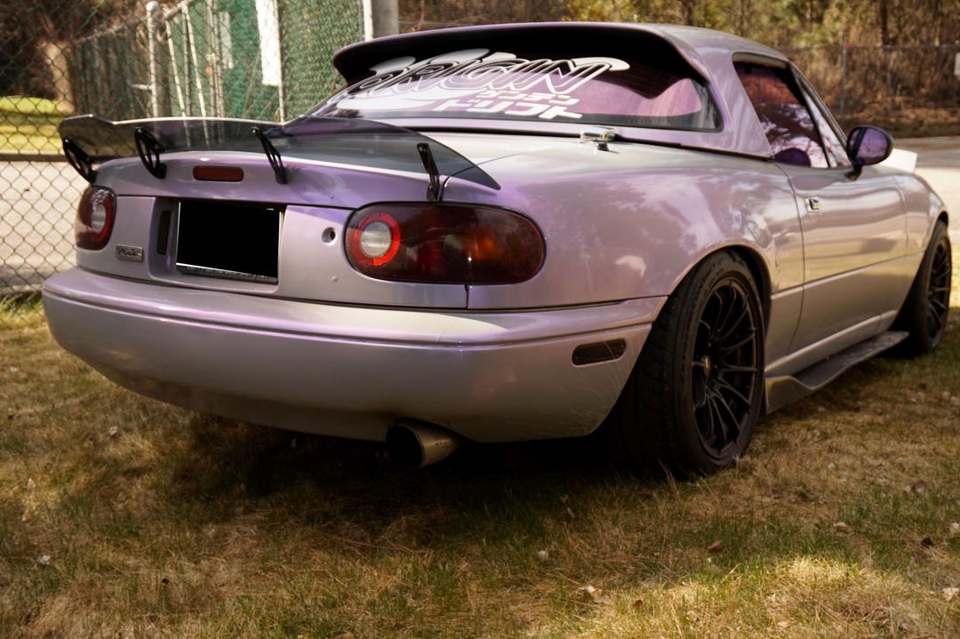 Acrylic See-through Agressive Ducktail Spoiler Wing for MX-5 Miata NA ...