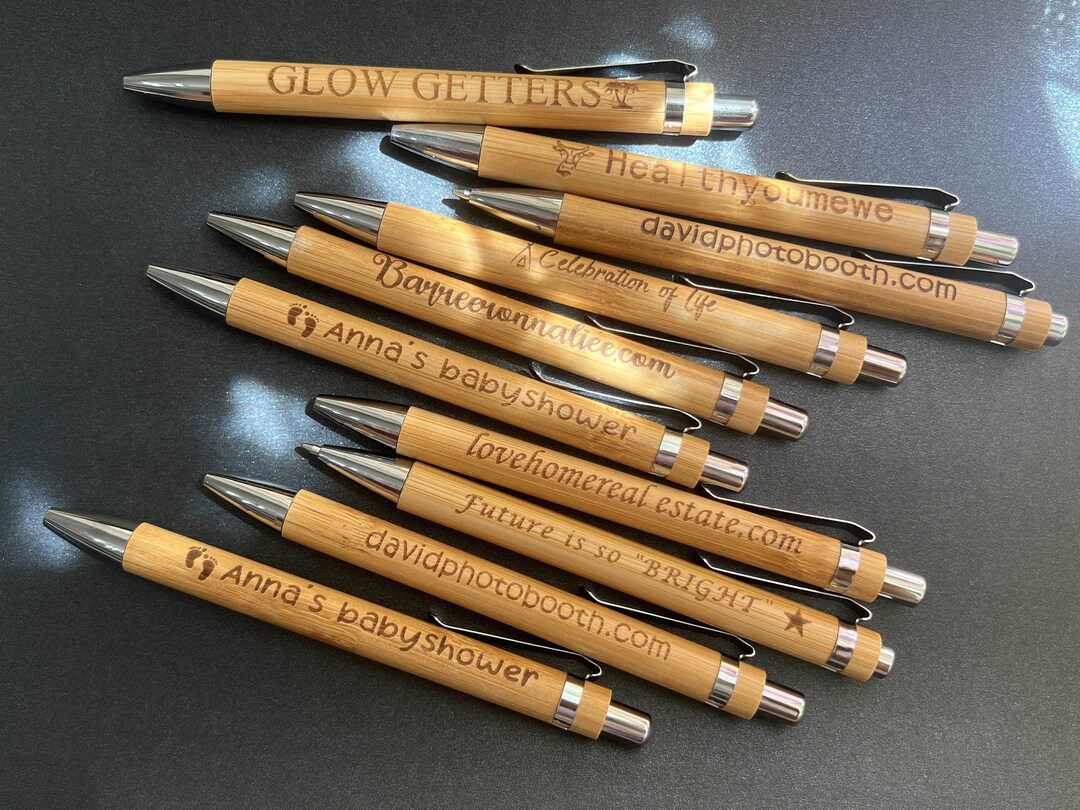 Personalized Ballpoint Pens Bamboo Pens Bulk Engraved Customized Pens ...