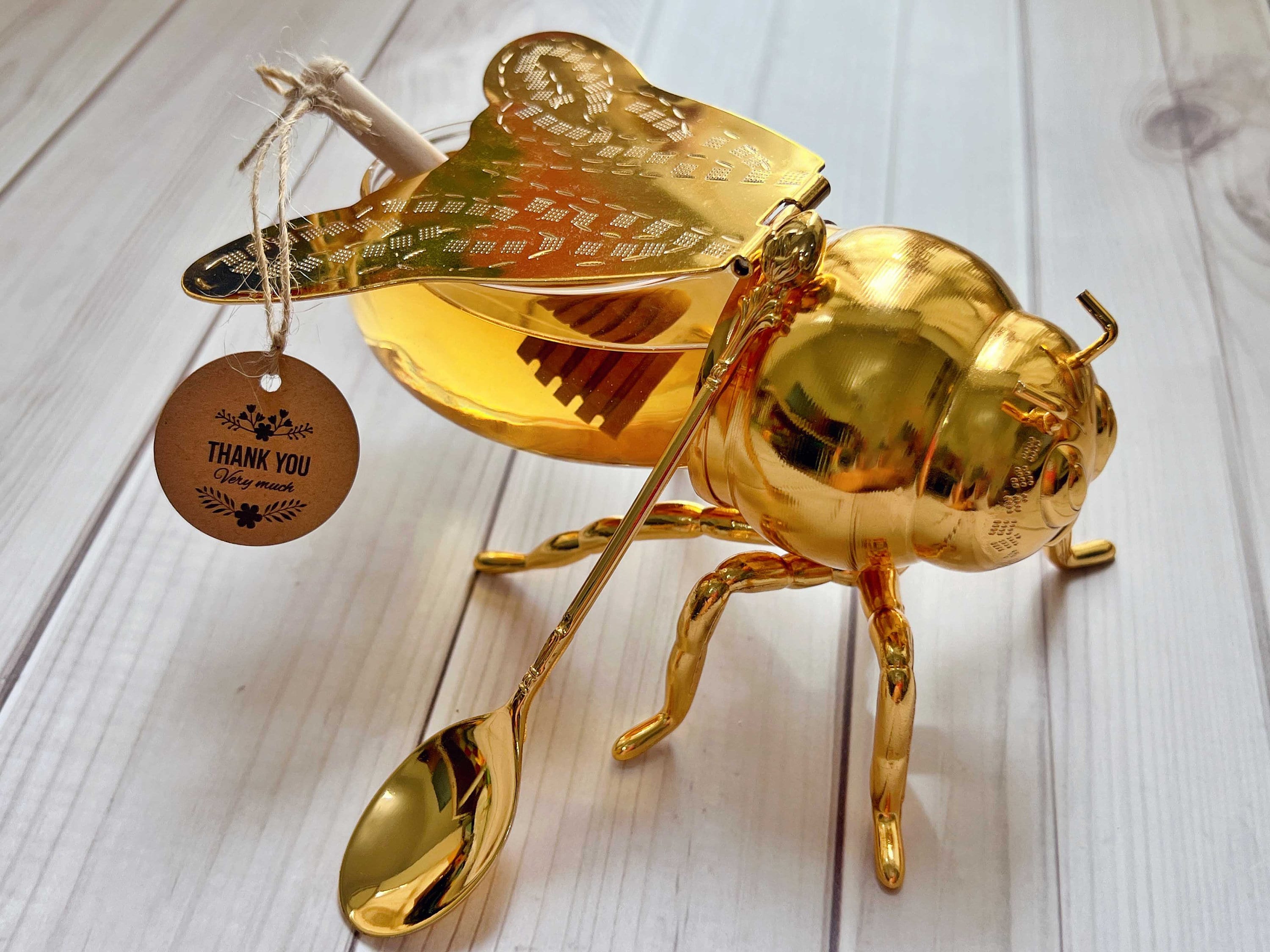Bee Honeypot Honey Jars Dipper Wedding Party Favor Metal Honey - Etsy