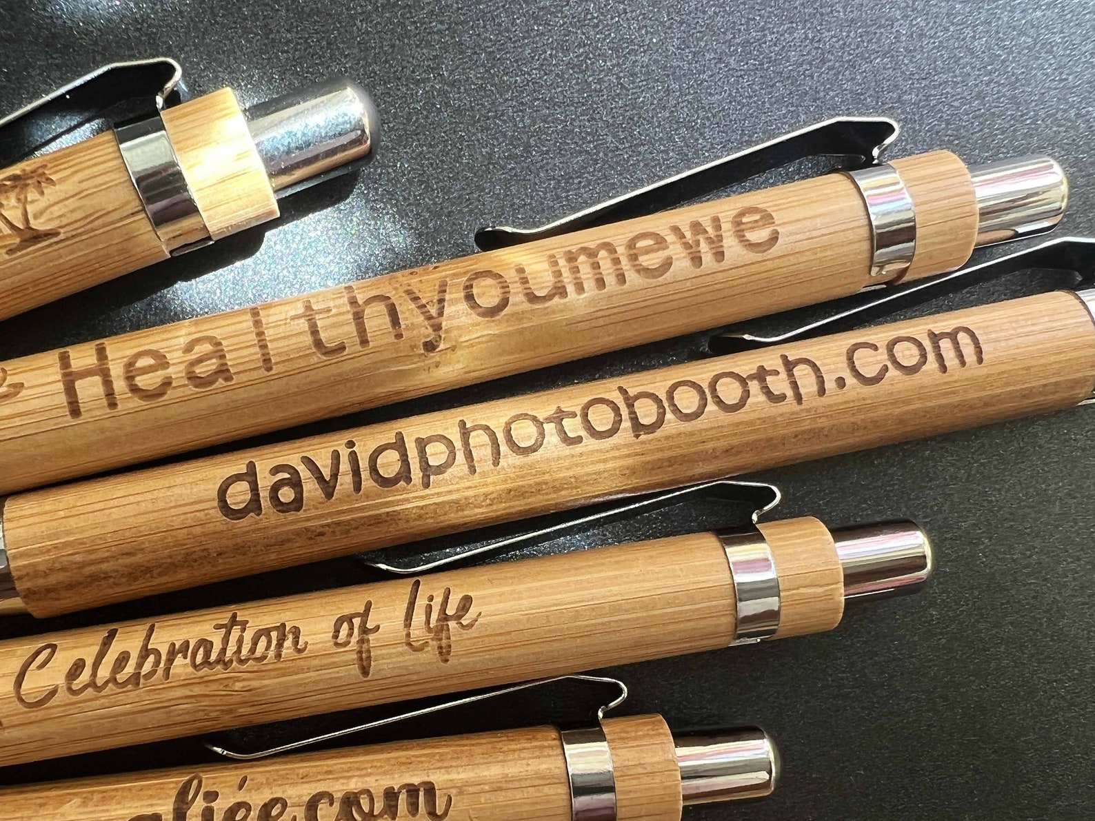 Personalized Ballpoint Pens Bamboo Pens Bulk Engraved - Etsy