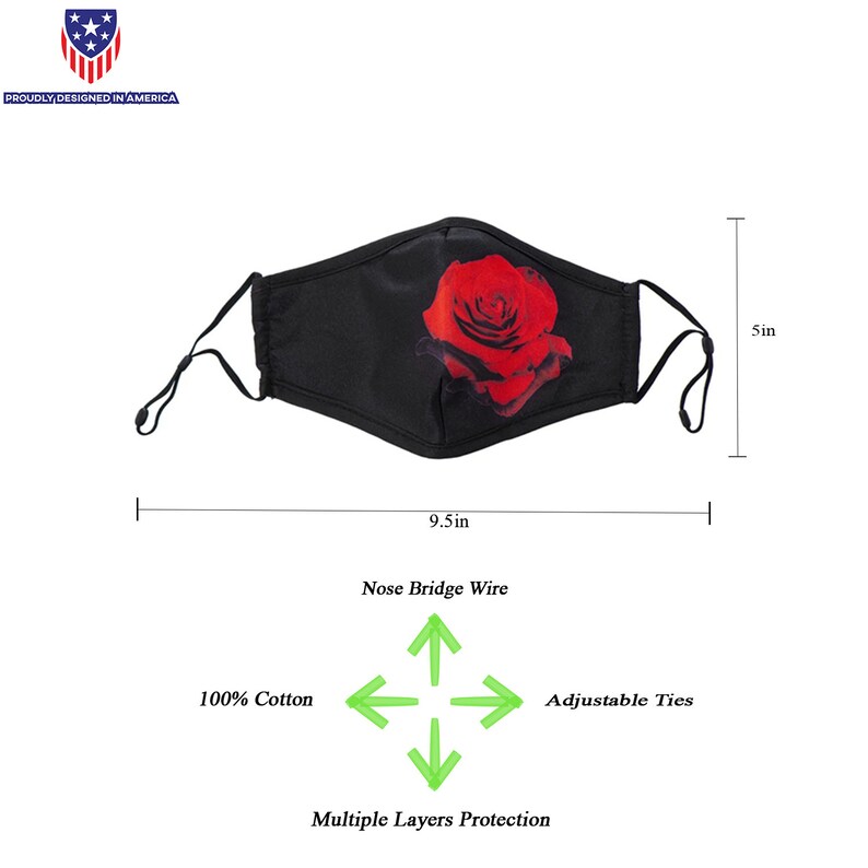 Cloth Face Masks Reusable Washable Adjustable Masks Printed Face ...