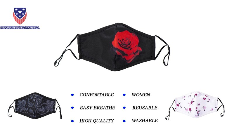 Cloth Face Masks Reusable Washable Adjustable Masks Printed Face ...