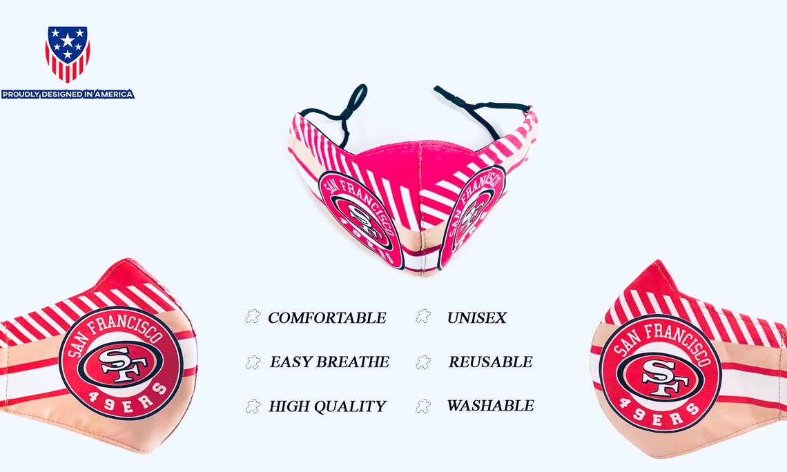 2PCS San Francisco 49ers Face Masks - Etsy
