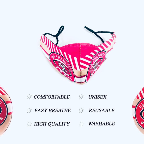 San Francisco 49ers Face Mask - Etsy