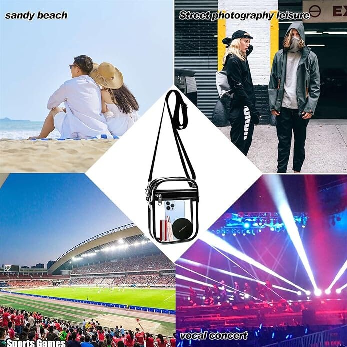 2024 Stylish Clear Stadium Crossbody Bag for Concerts and Sports Events ...