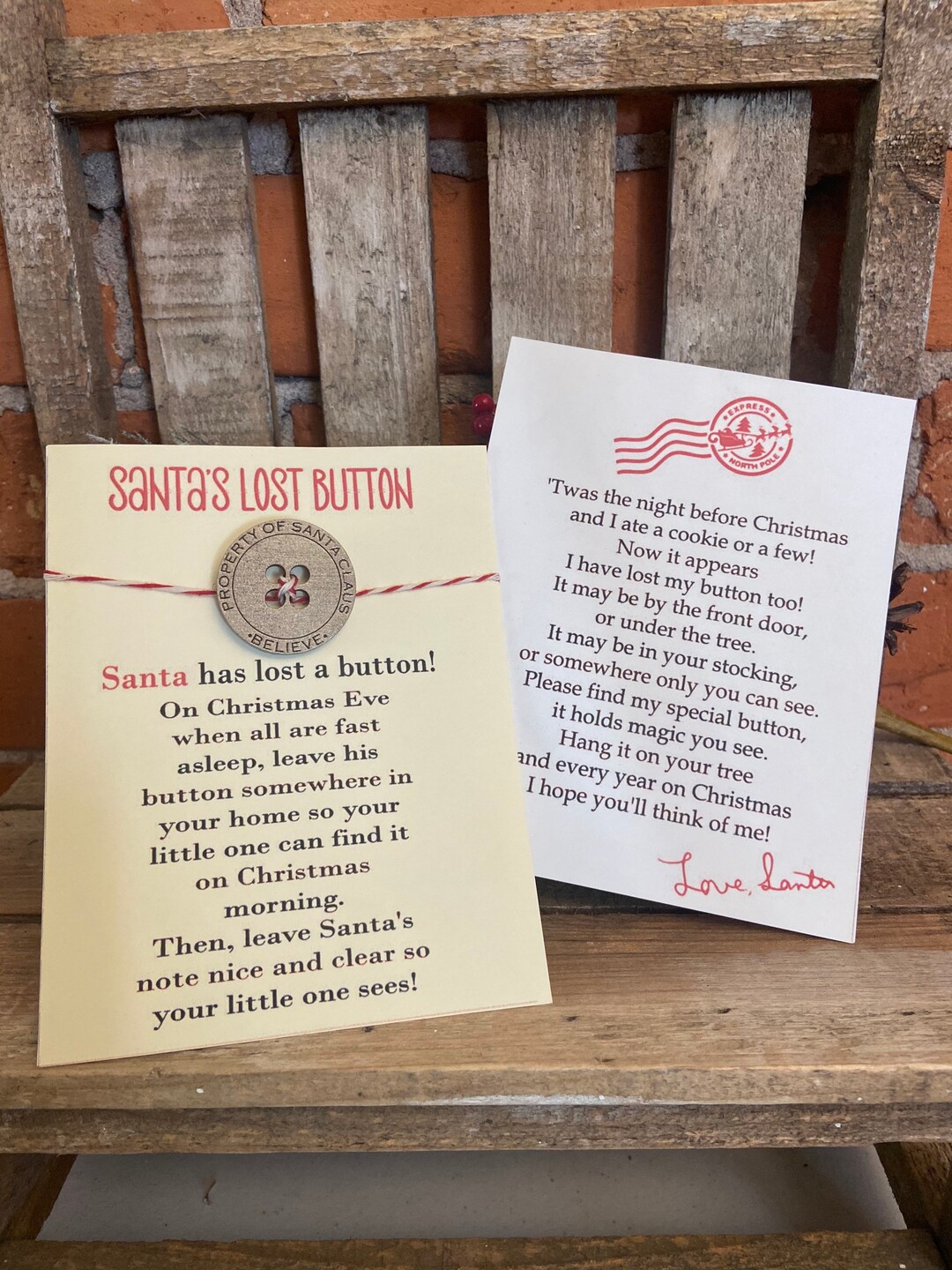Santa’s Lost Button / Christmas Eve Kit / Magical Reindeer Food - Etsy