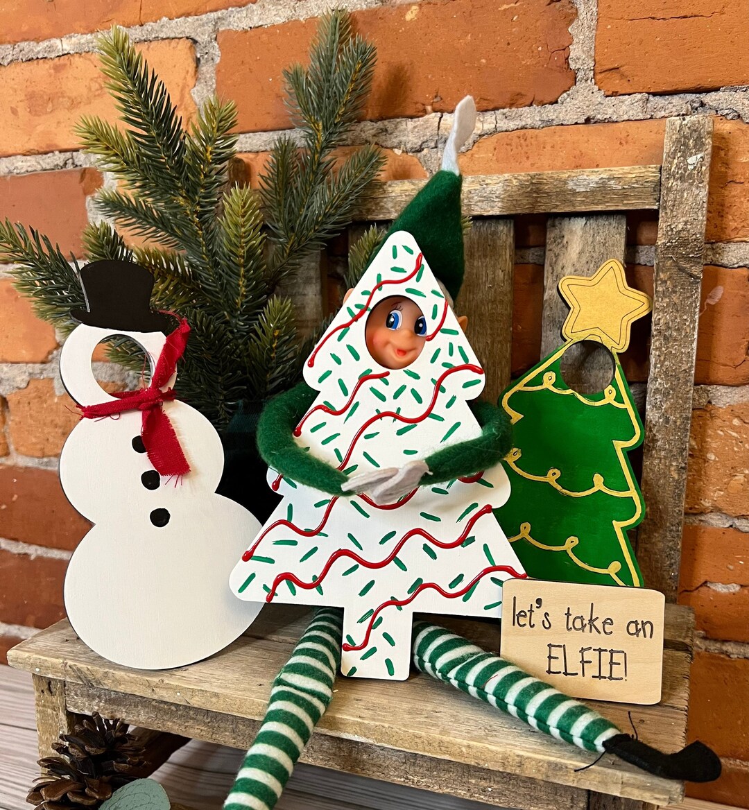 Elf Props Elf Tree Elfie Prop Elf Tree Elf Snowman - Etsy