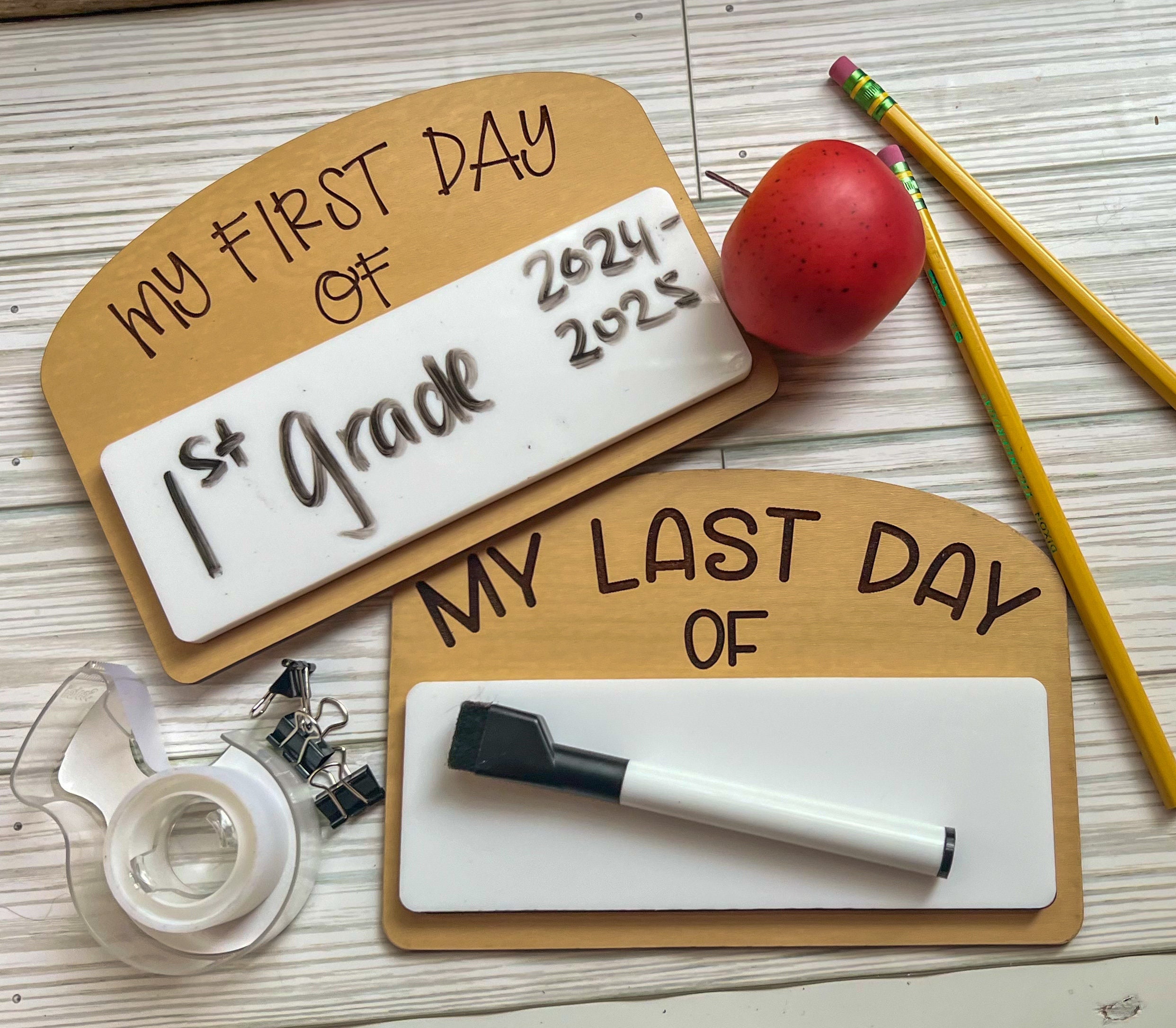 First and Last Day Sign - Etsy