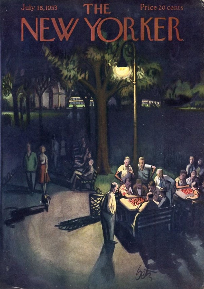 1953 Vintage New Yorker Cover, July 18 arthur Getz, Original New Yorker ...