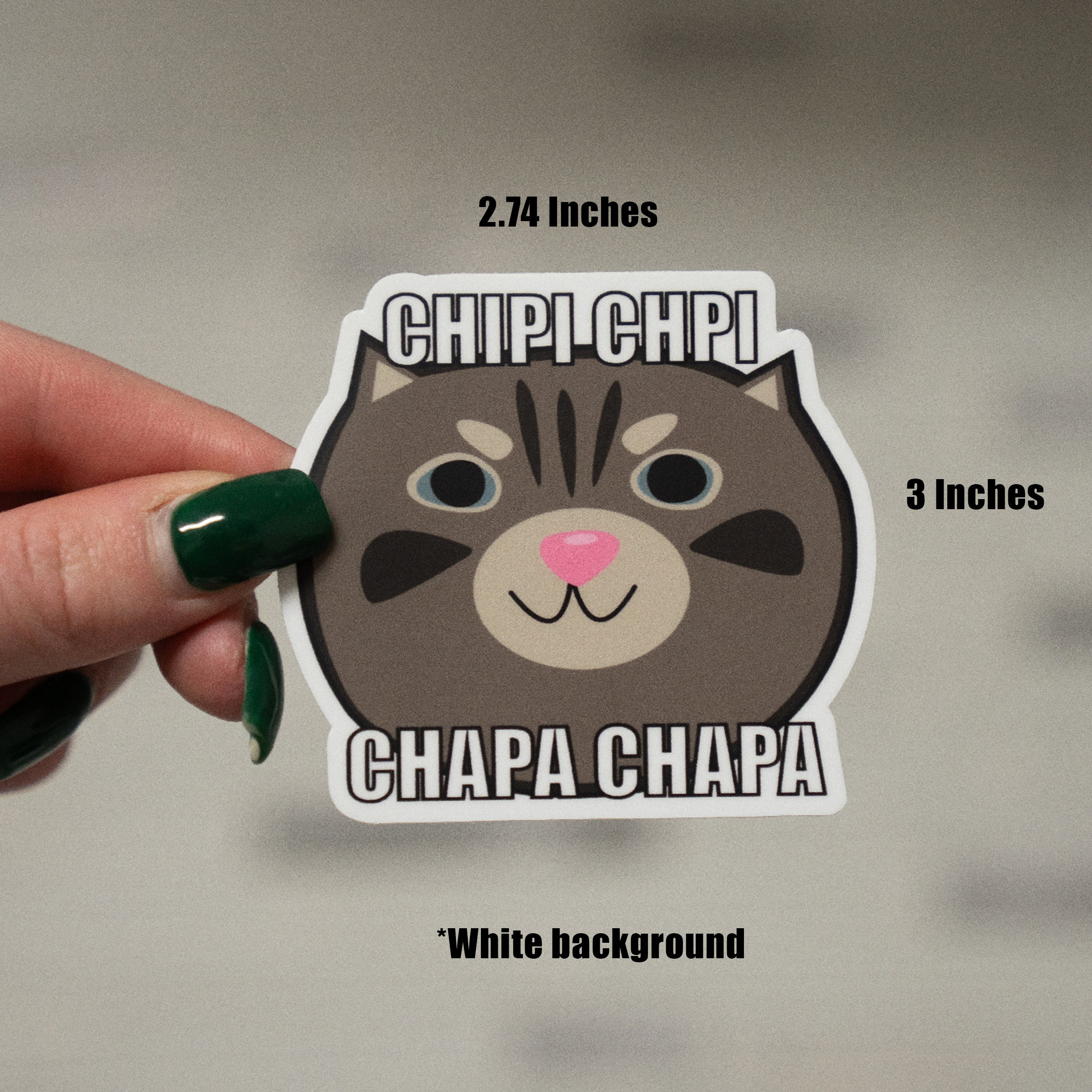 Chipi Chipi Chapa Chapa Cat Sticker | Cat Sticker, Cat Meme, Die Cut ...