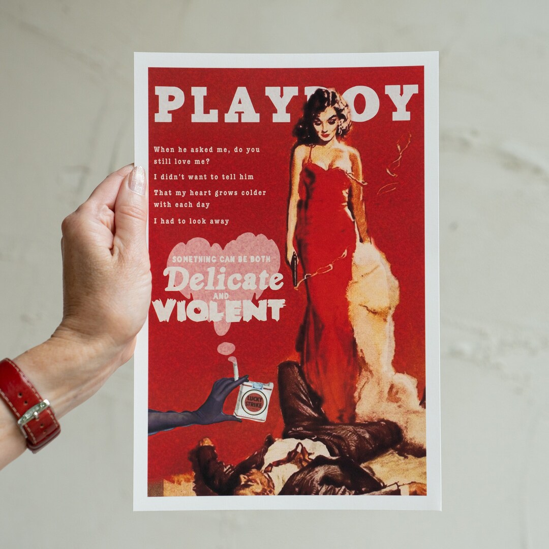 Delicate and Violent: Vintage Pinup Girl Poster, Pinup, Vintage, Home ...