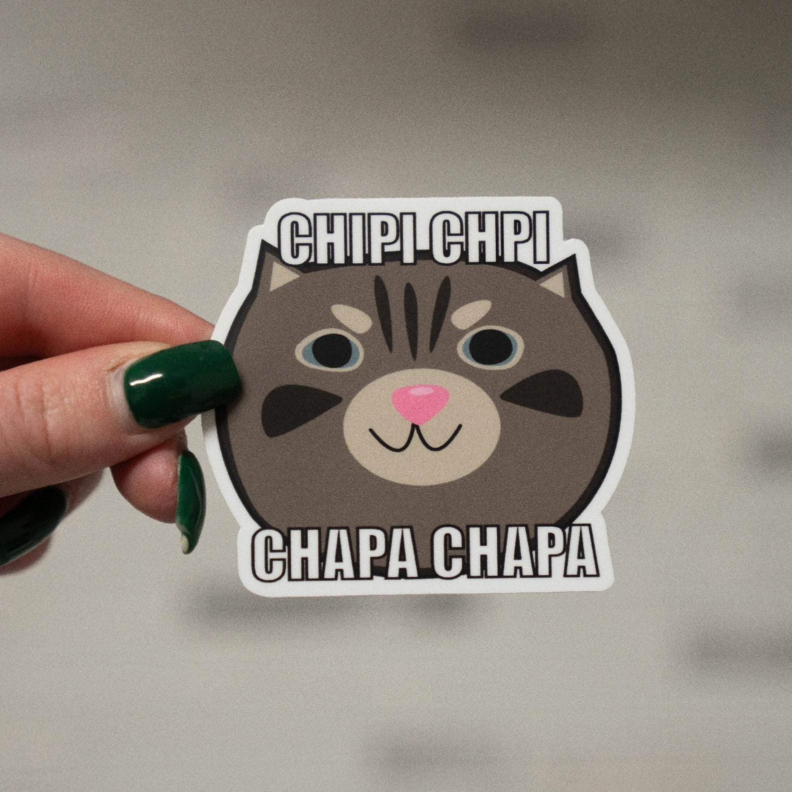 Chipi Chipi Chapa Chapa Cat Sticker | Cat Sticker, Cat Meme, Die Cut ...