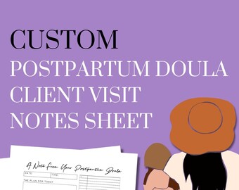 Postpartum Doula Visit Notes, Printable and Digital Sheet for Client ...