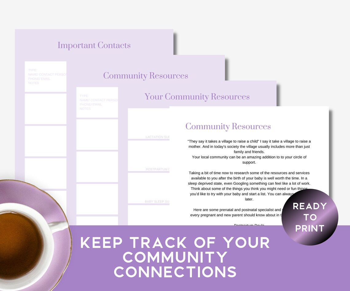 Printable Postpartum Planning Workbook for Postpartum Doulas and New ...