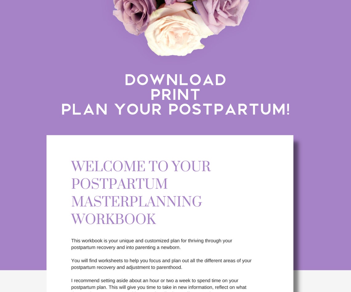 Printable Postpartum Planning Workbook for Postpartum Doulas and New ...