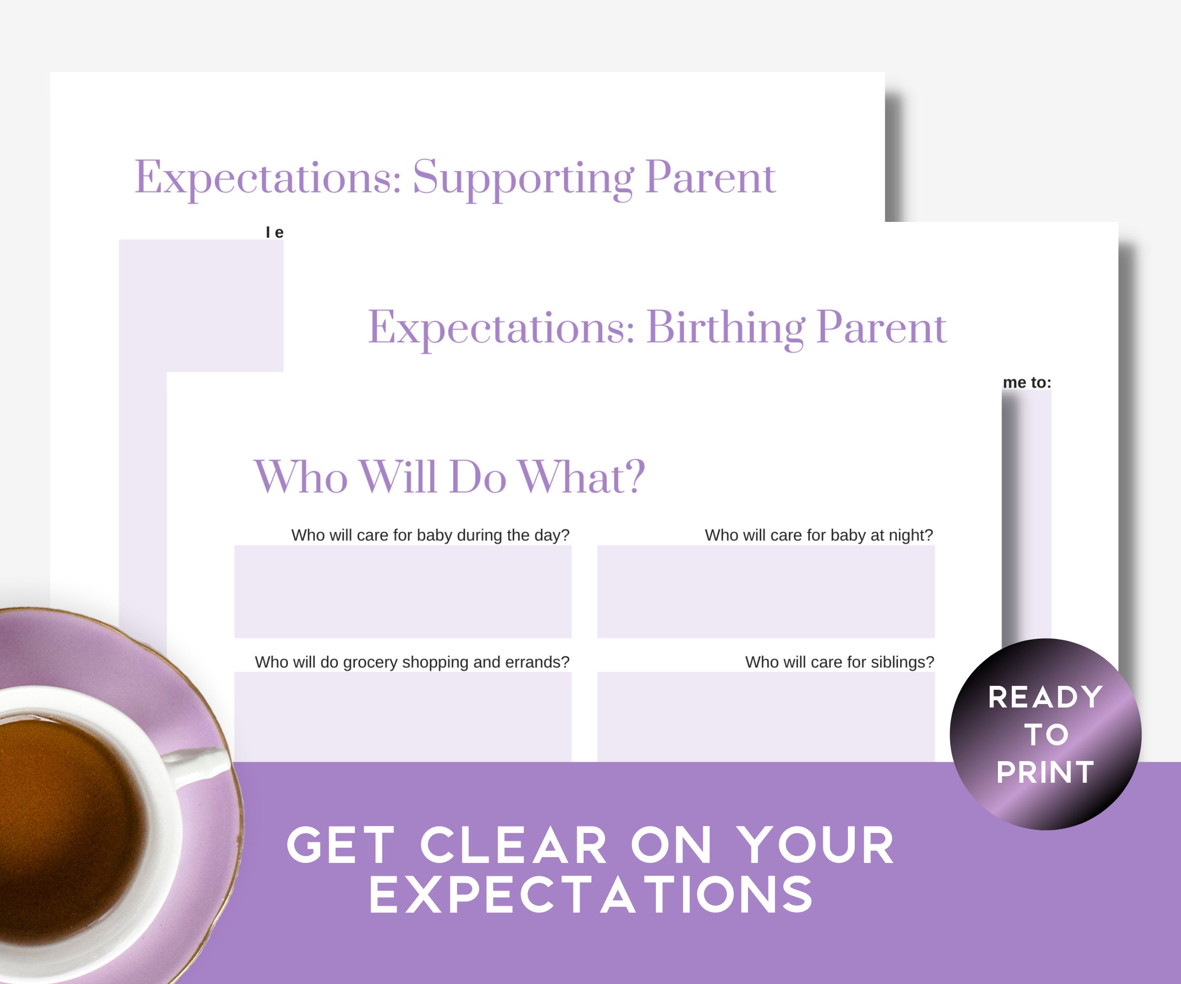 Printable Postpartum Planning Workbook for Postpartum Doulas and New ...