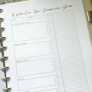 Postpartum Doula Visit Notes, Printable and Digital Sheet for Client ...