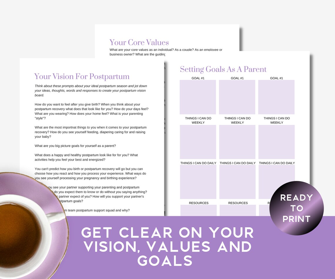 Printable Postpartum Planning Workbook for Postpartum Doulas and New ...