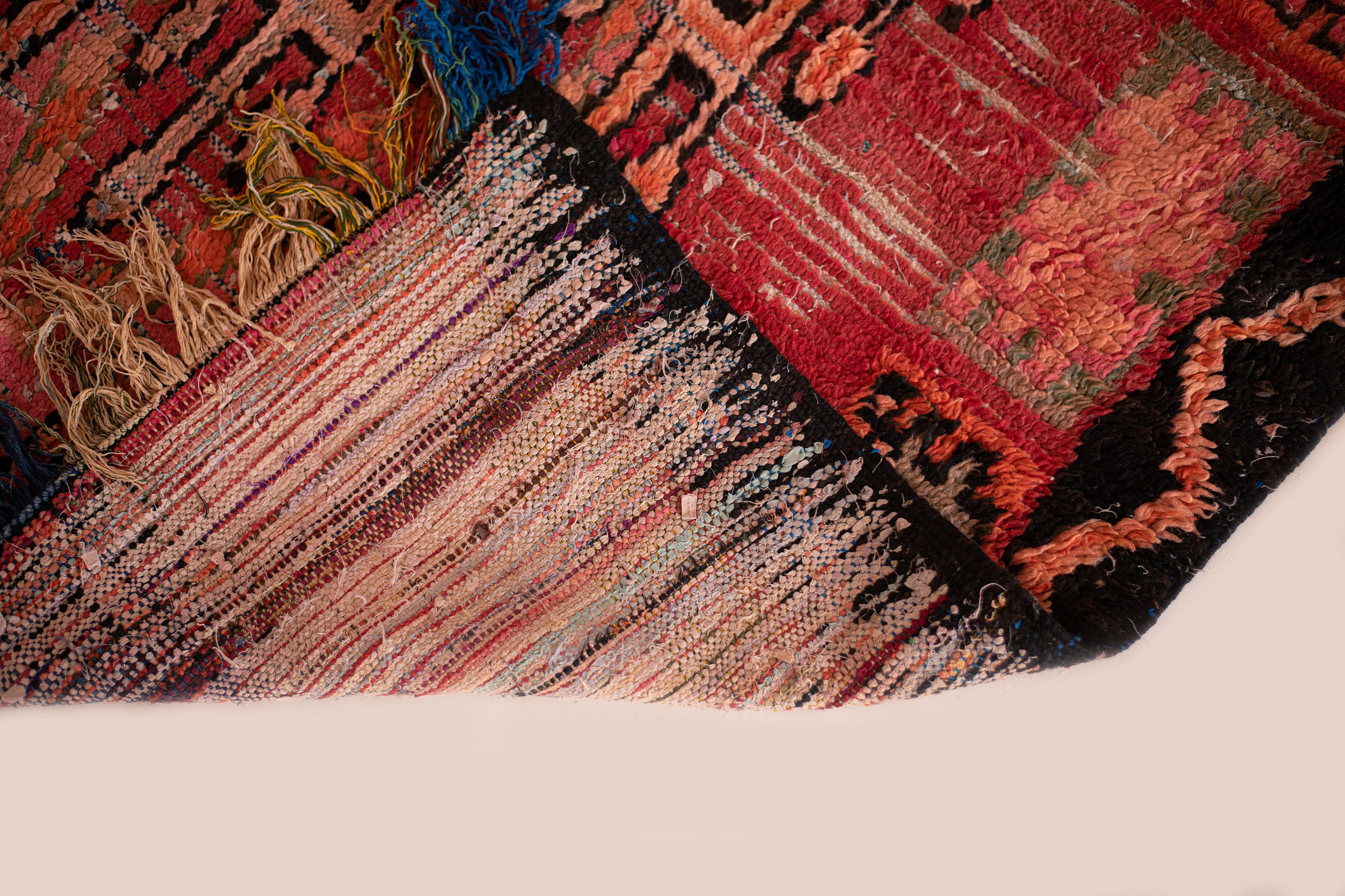 Tribal Red Berber Moroccan Carpet 5x8/ Boujad Handmade Runner/ Wool ...