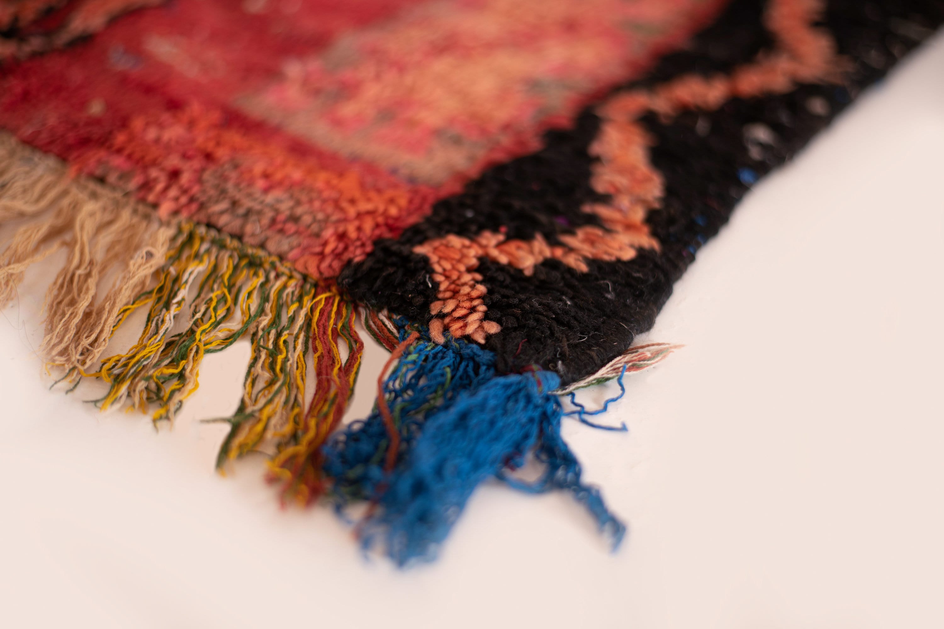 Tribal Red Berber Moroccan Carpet 5x8/ Boujad Handmade Runner/ Wool ...