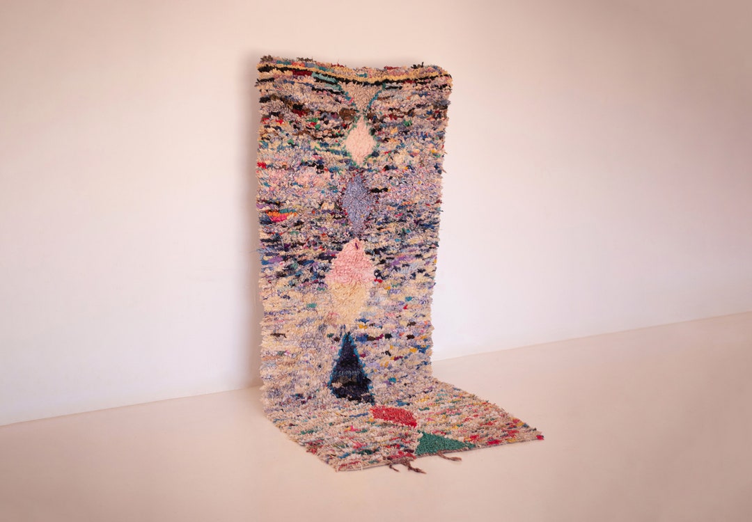 Colorful Old Runner 9.4ft X 3.9ft-boucherouite Vintage Runner ...