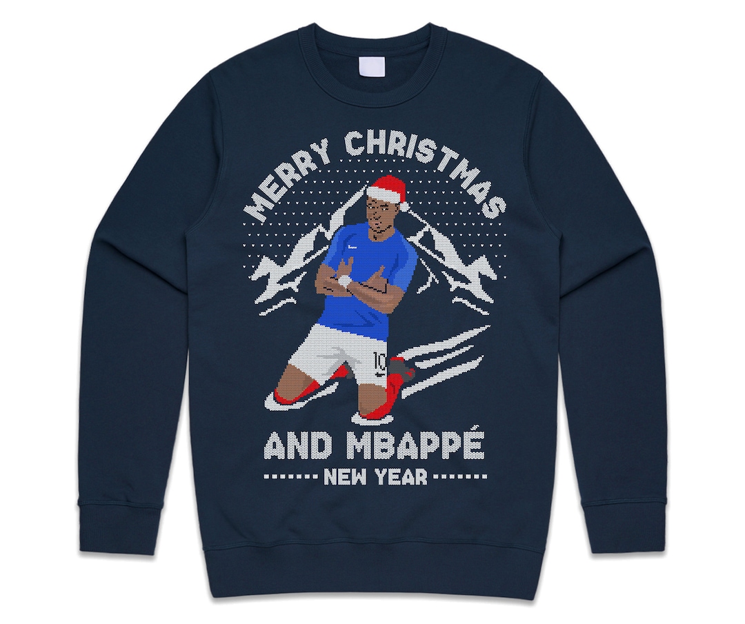 Merry Christmas and Mbappe New Year Christmas Jumper Sweater Sweatshirt ...