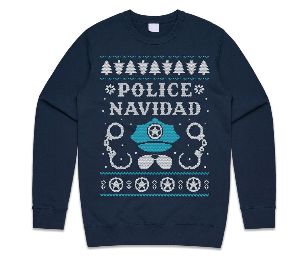 Police Navidad Jumper Sweater Sweatshirt Christmas Xmas Feliz Cop ...